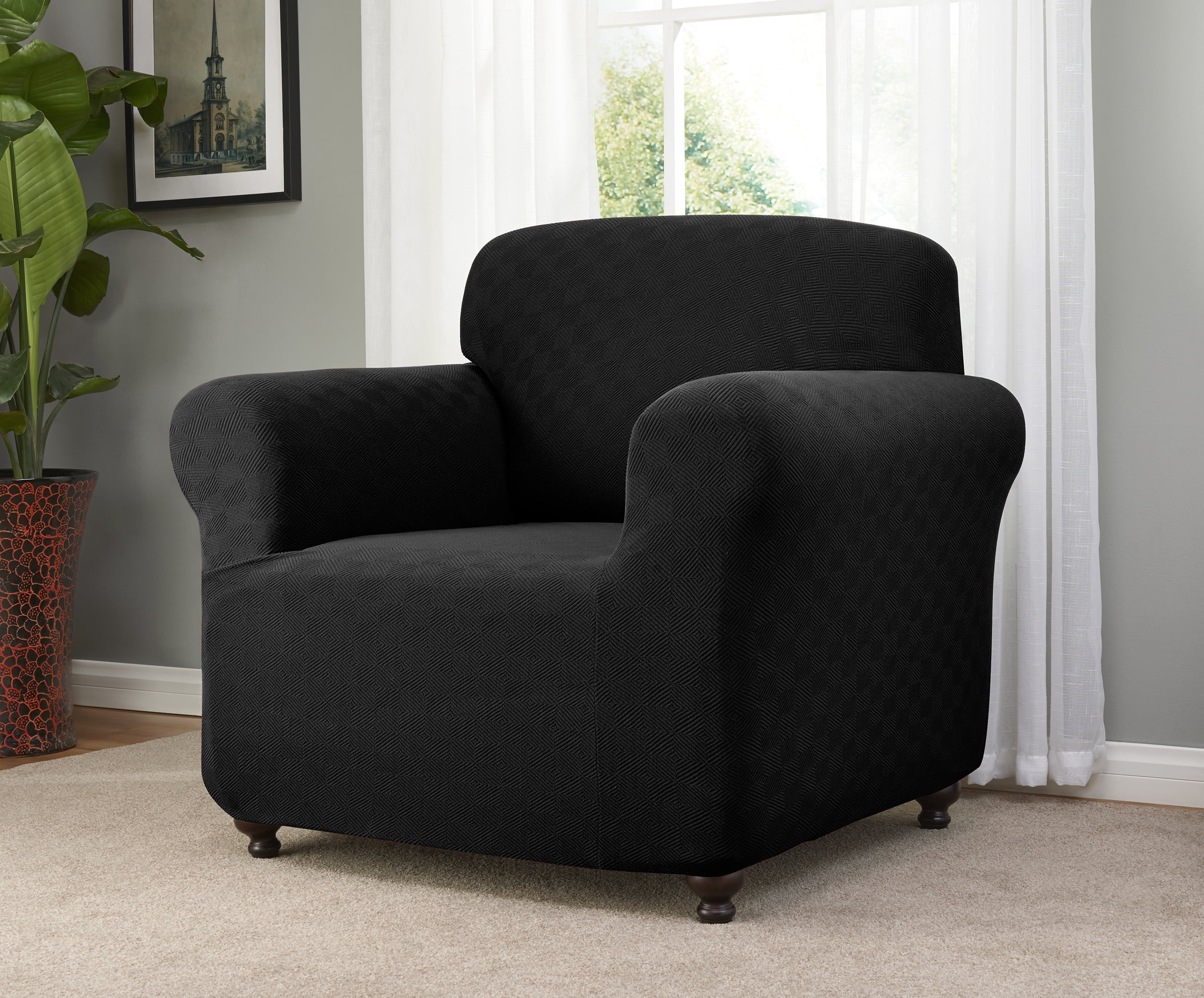 Checkerboard Slipcover Chair - Walmart.com