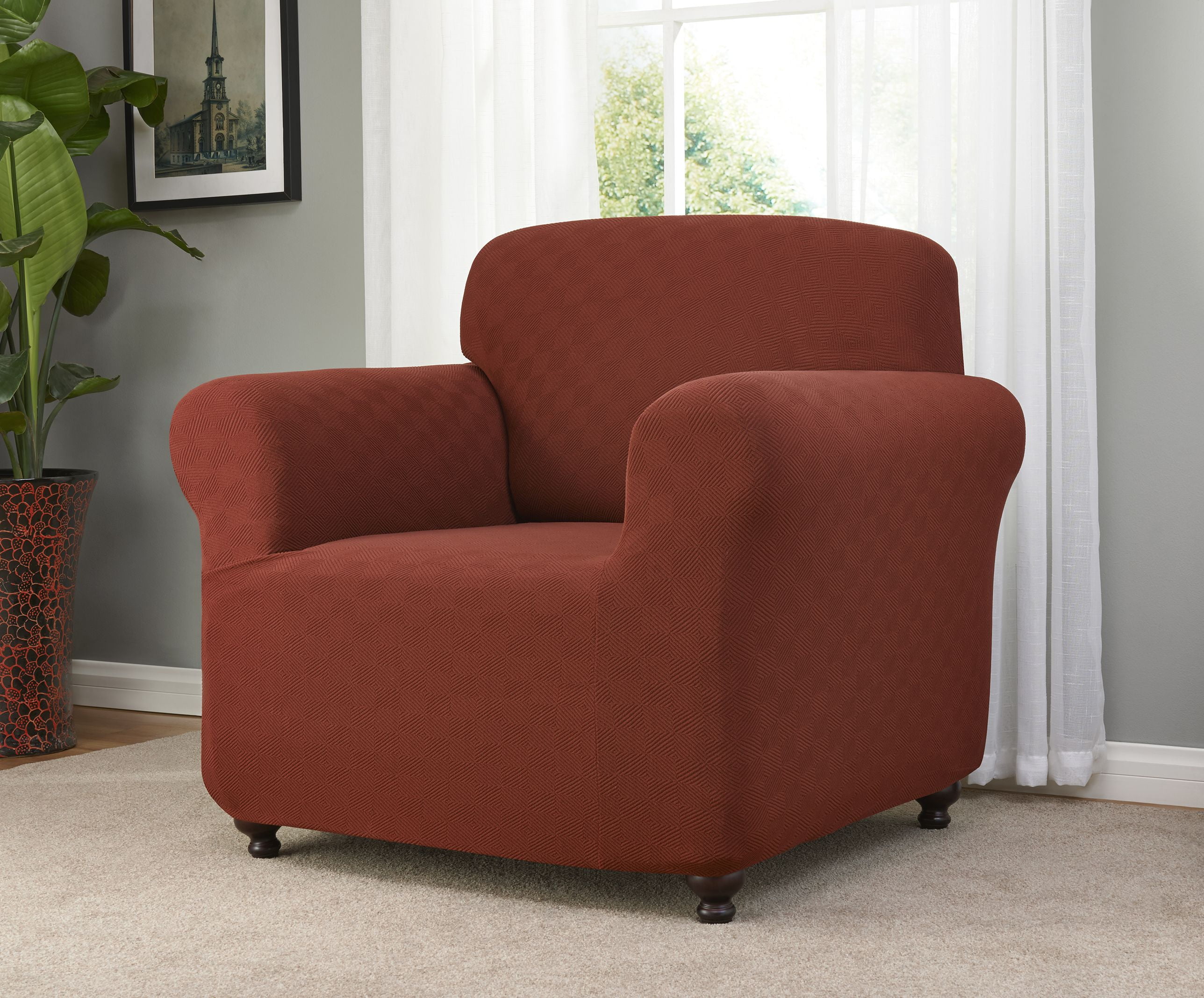 Checkerboard Slipcover Chair - Walmart.com