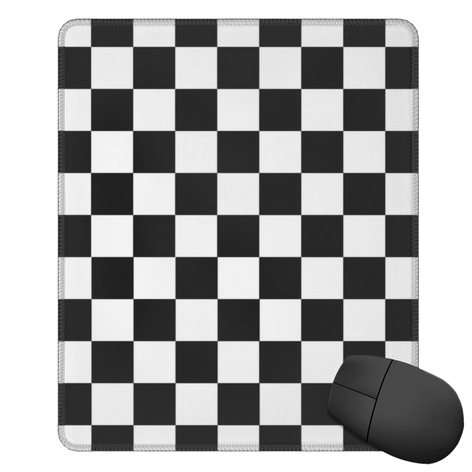 Checkerboard Square Mousepad With Stitched Edges Mouse Mat For Gaming ...