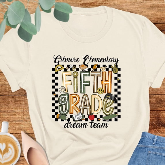 Checkered Back To School Tee Teacher Dream Team Shirt Custom School ...