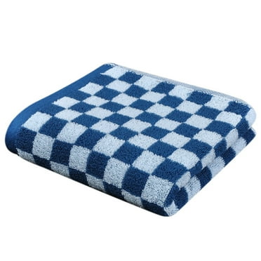 1 Pack Checkered Bath Towel Set, Soft Decorative Towels for Bathroom ...