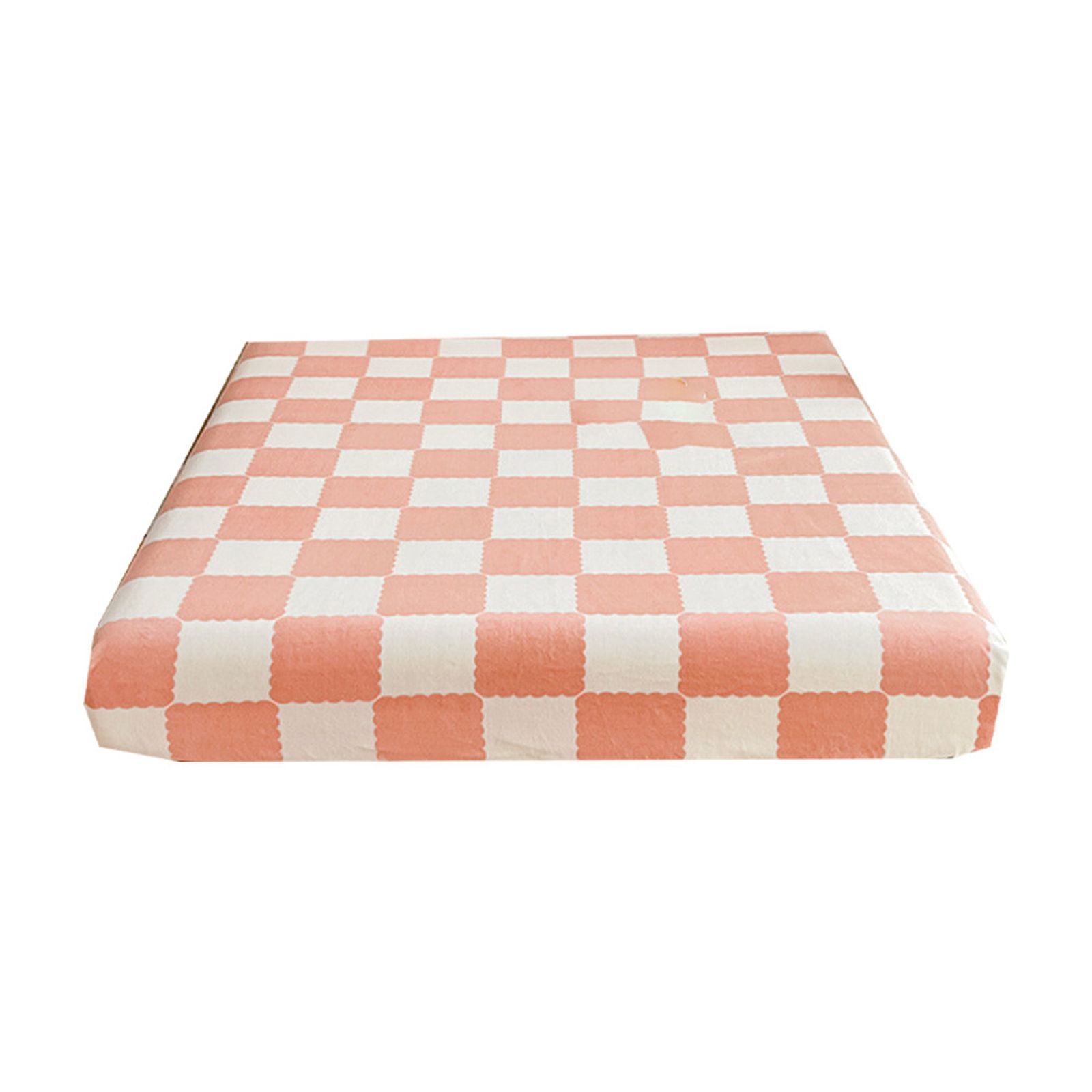 Checkered Bedding Mattress Cover for Bedroom Multi-size Non-Slip Bed ...