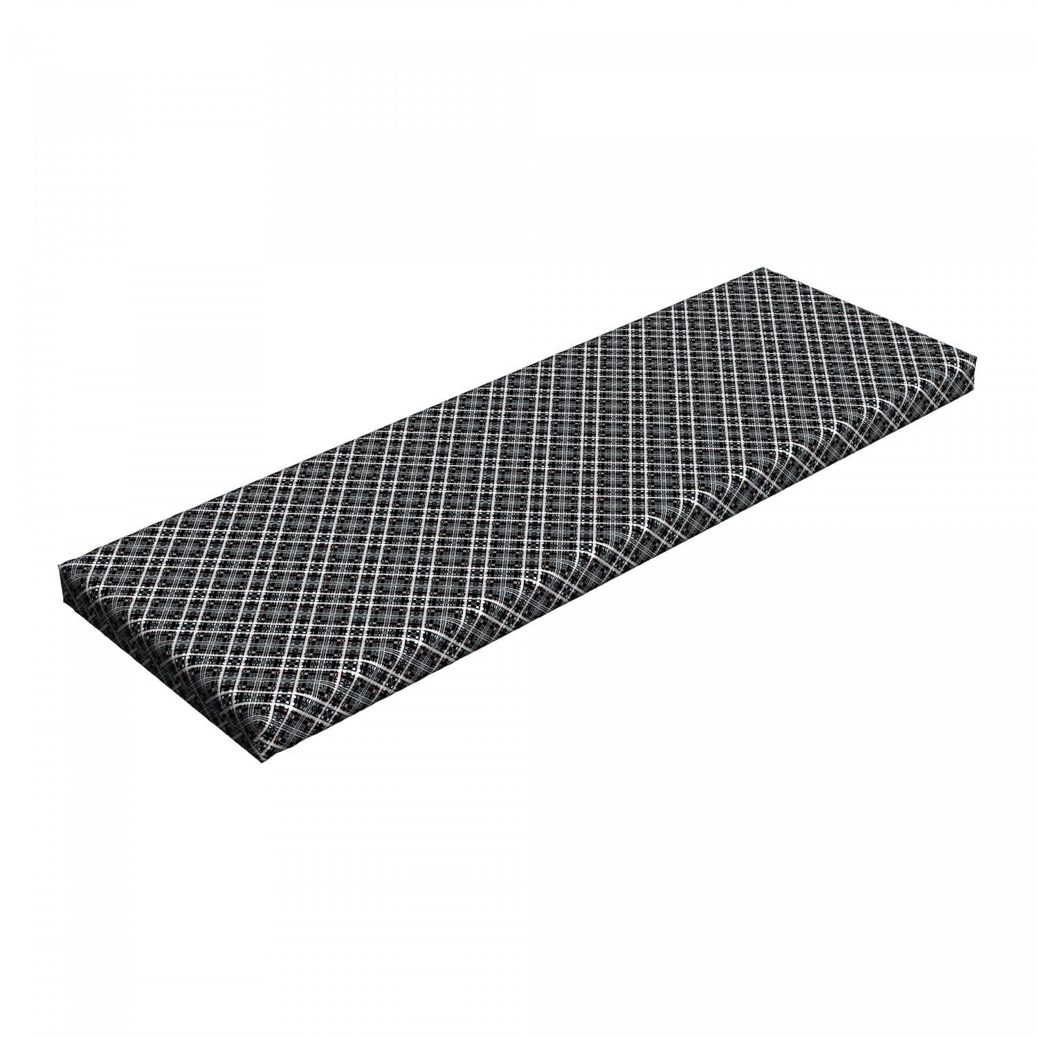 Checkered Bench Pad, Traditional Pattern with Crosswise Dense Lines ...