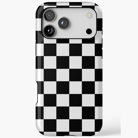 Checkered Black and White Retro Skater Emo Racing Pattern Case for ...