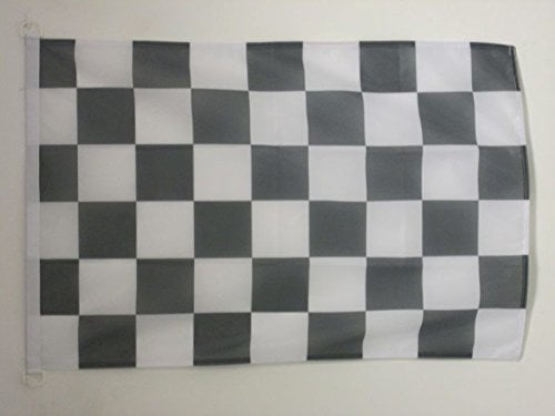 Checkered Black and white Flag 3' x 5' External use rings - Walmart.com
