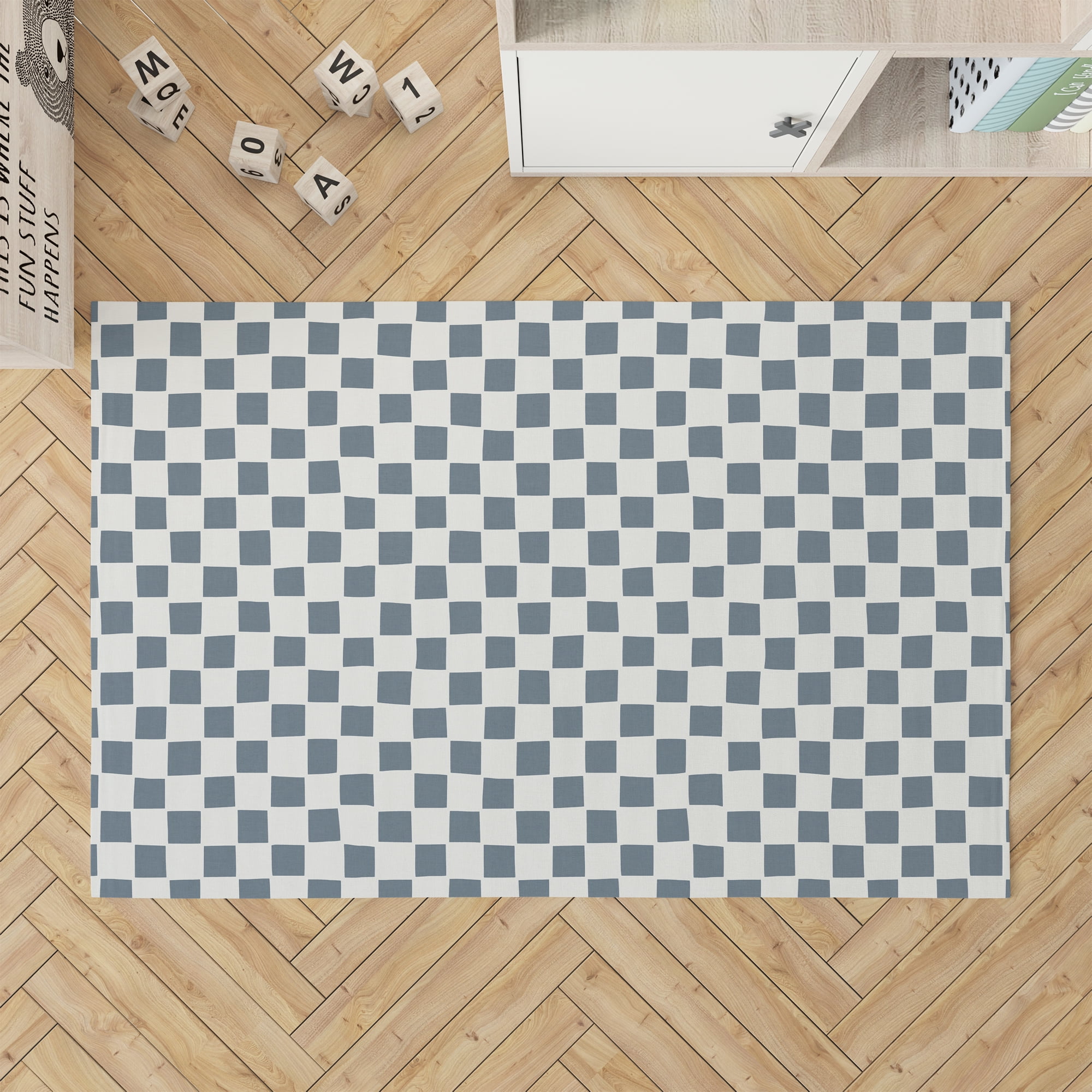 Checkered Blue Kids Play Mat - Walmart.com