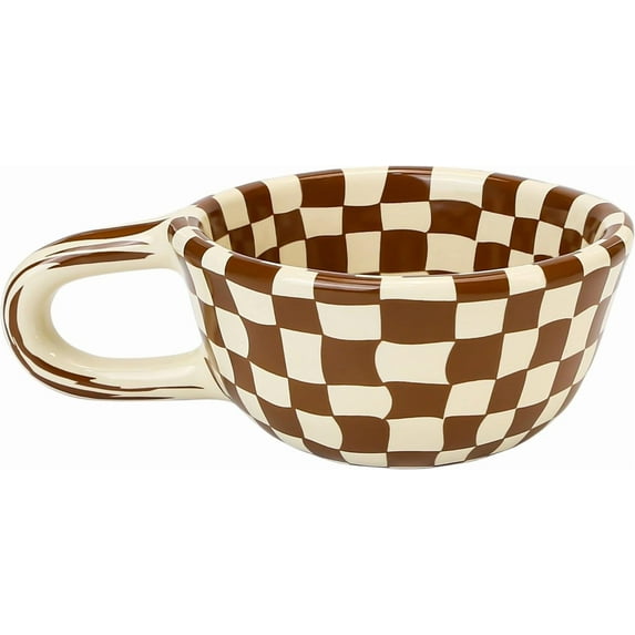 Checkered Coffee Mug 5oz 4x2 inch, Creative Irregular Checkerboard ...