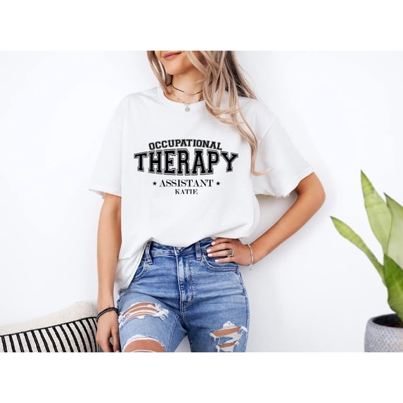 Checkered Coquette OT Assistant Shirt Personalized Therapy Tee Athletic ...