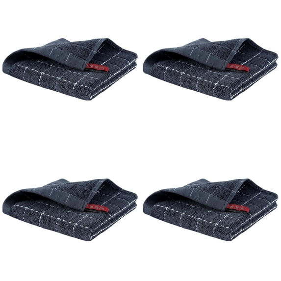 Checkered Cotton Dish Towels 4Pcs, Soft Breathable Anti-Shrink Kitchen ...