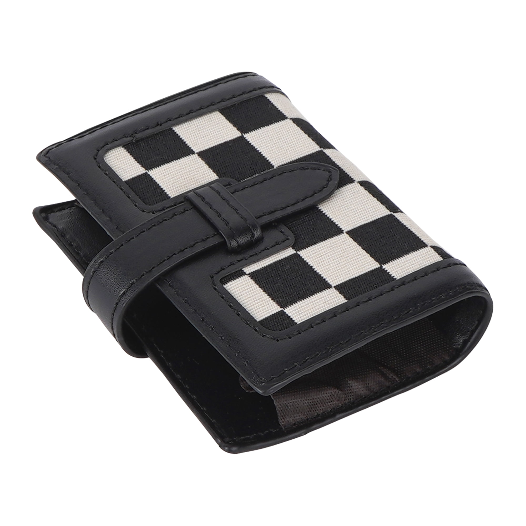 Checkered Credit Card Holder, Compact Accordion Women's Wallet with ...