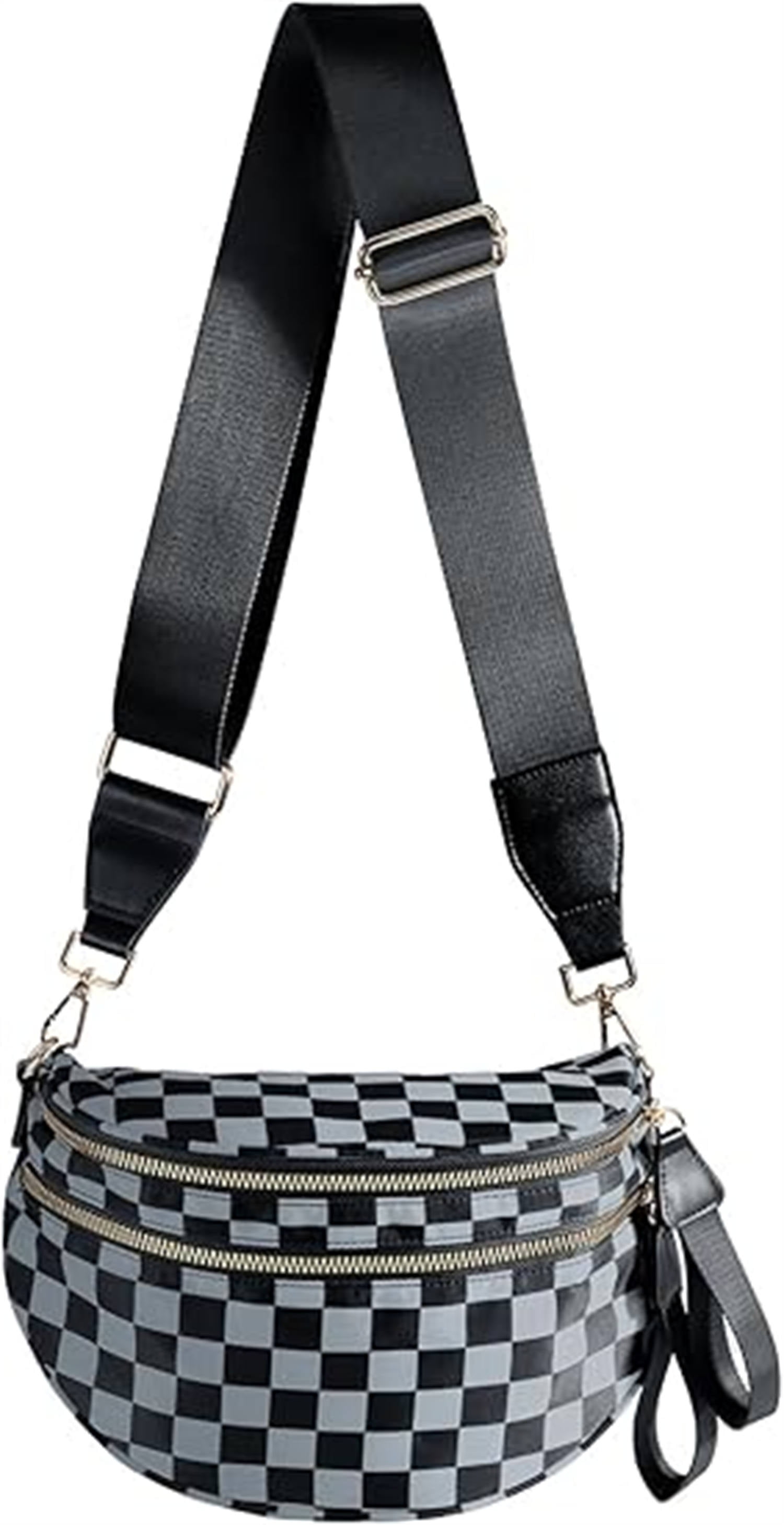 Checkered Crossbody Bag Bum Bag for Women Spacious Fanny Packs Belt Bag ...