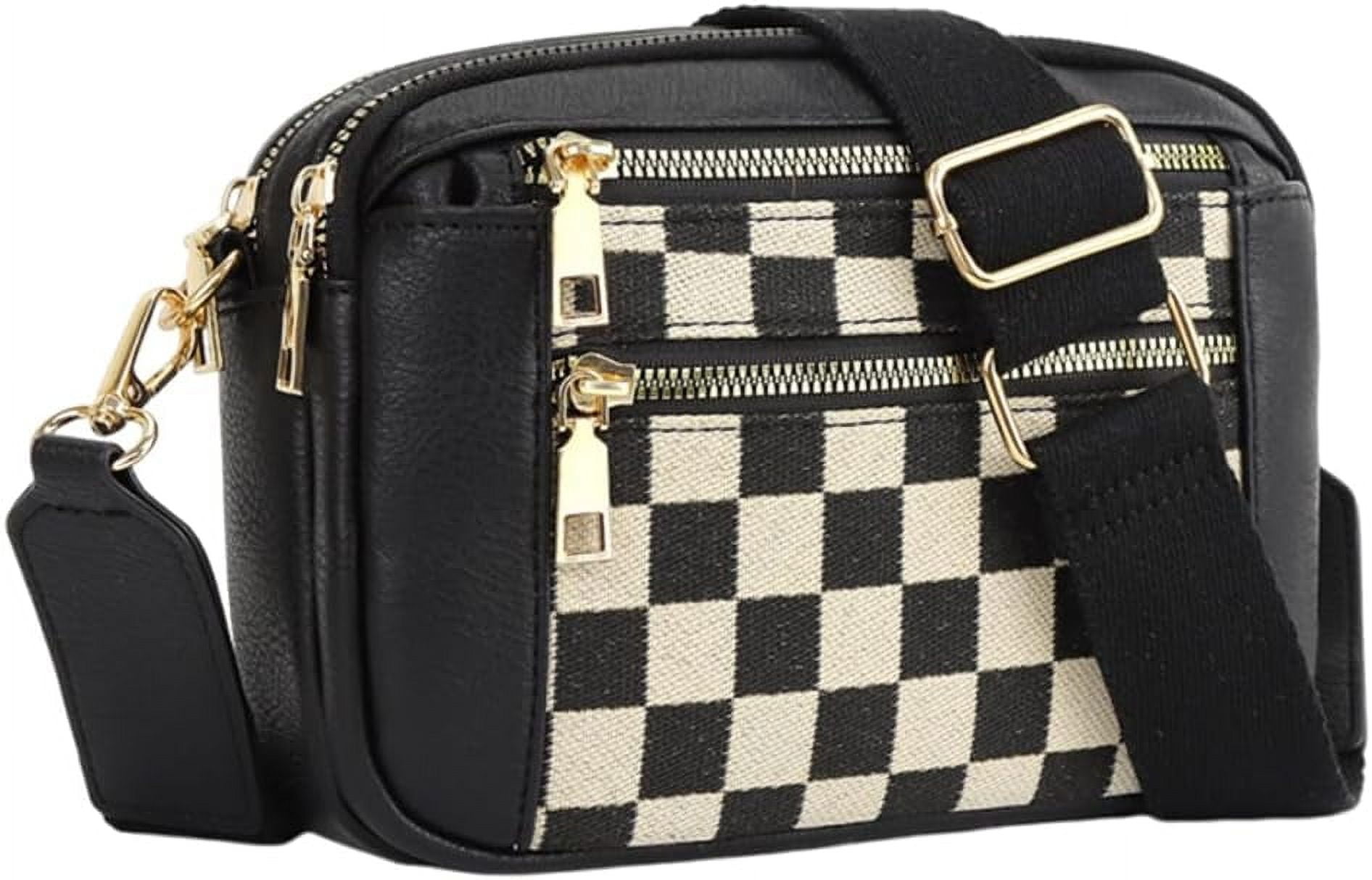 Checkered Crossbody Bag Checkerboard Purse For Women Plaid Pattern ...