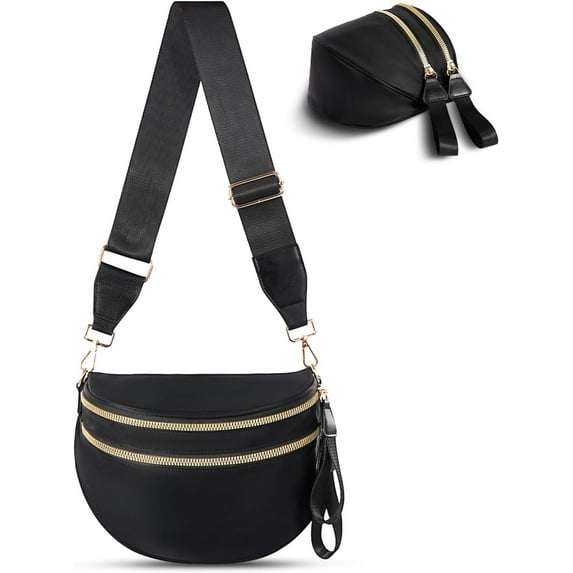 Checkered Crossbody Bag,Nylon Bum Bags for Women Crossbody,Spacious ...