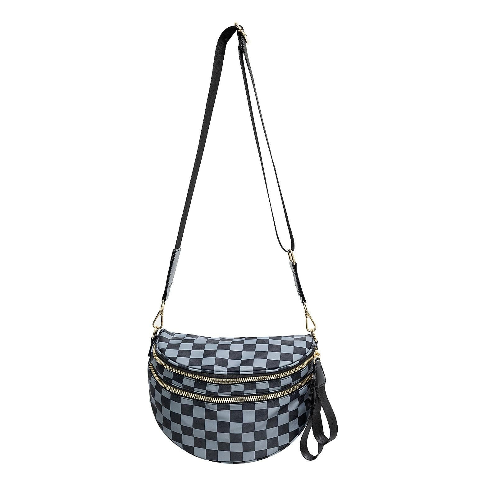 Checkered Crossbody Bags Purse Fanny Packs for Women Checkerboard Bum ...