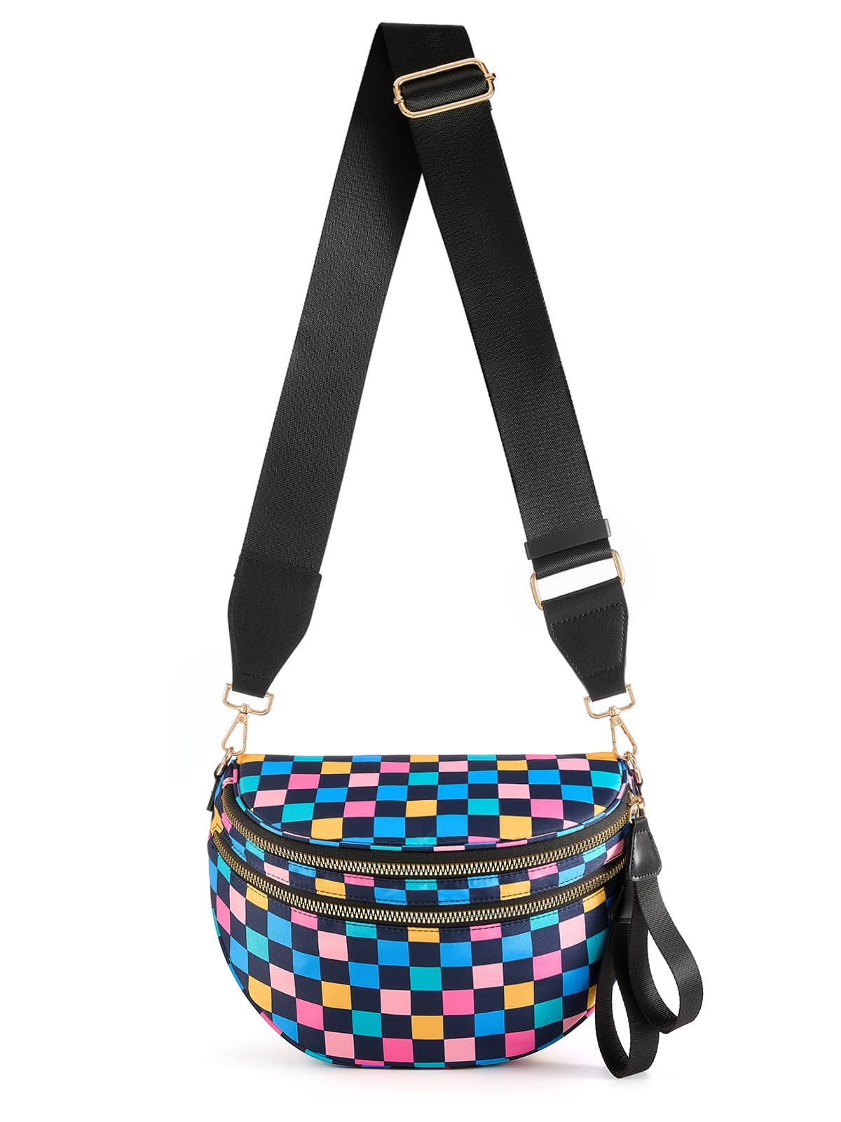 Checkered Crossbody Bum Bag for Women,Spacious Checkered Purse Fanny ...