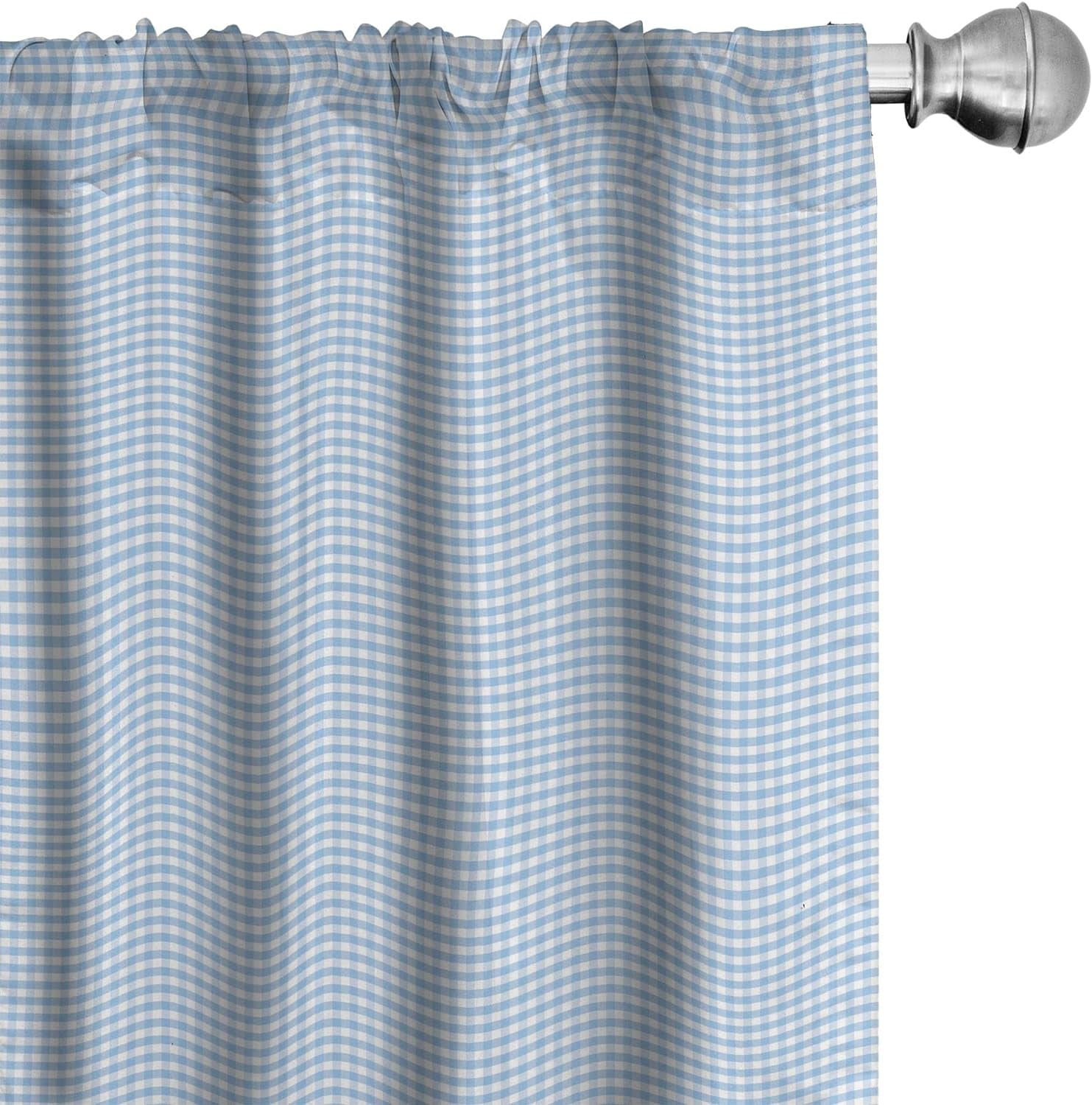 Checkered Curtains Little Squares And Stripes Pastel Color Gingham Repeating Rows Vintage Tile
