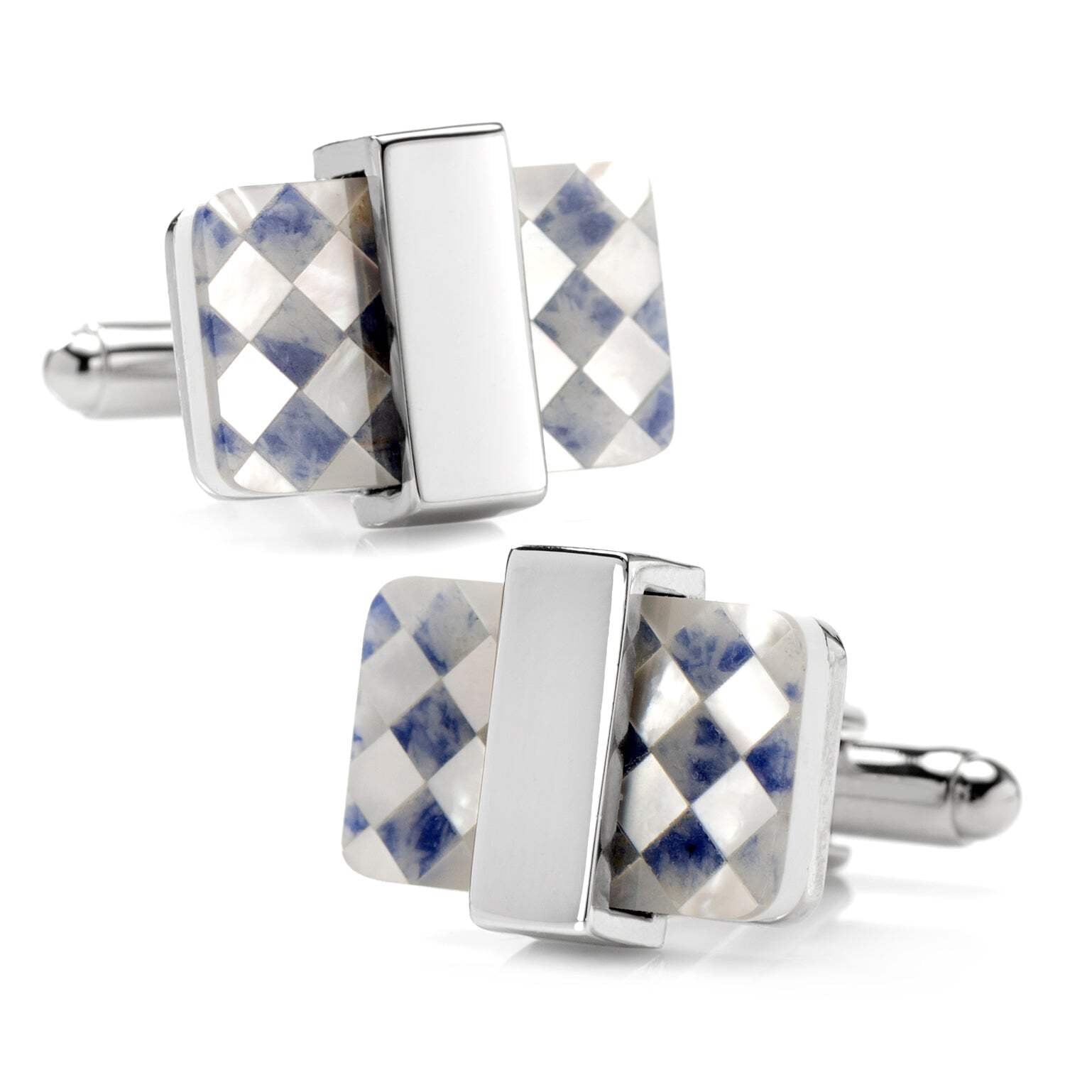 Checkered Cut Mother of Pearl Cufflinks - Walmart.com