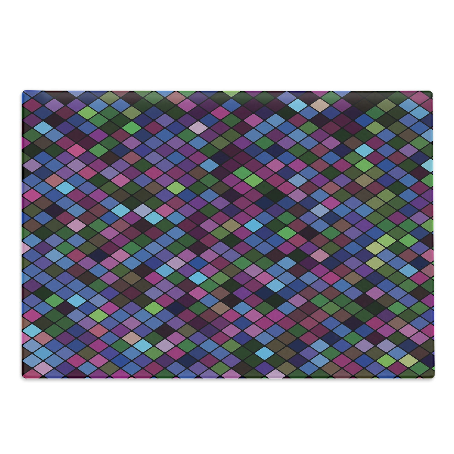 Checkered Cutting Board, Little Squares with Vibrant Colors in Diagonal ...