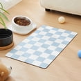 Checkered Dog Feeding Mat, Absorbent Mats for Dog Food and Water Bowl ...