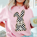 Checkered Easter Bunny Shirt For Women Teen Preppy Coquette Spring ...