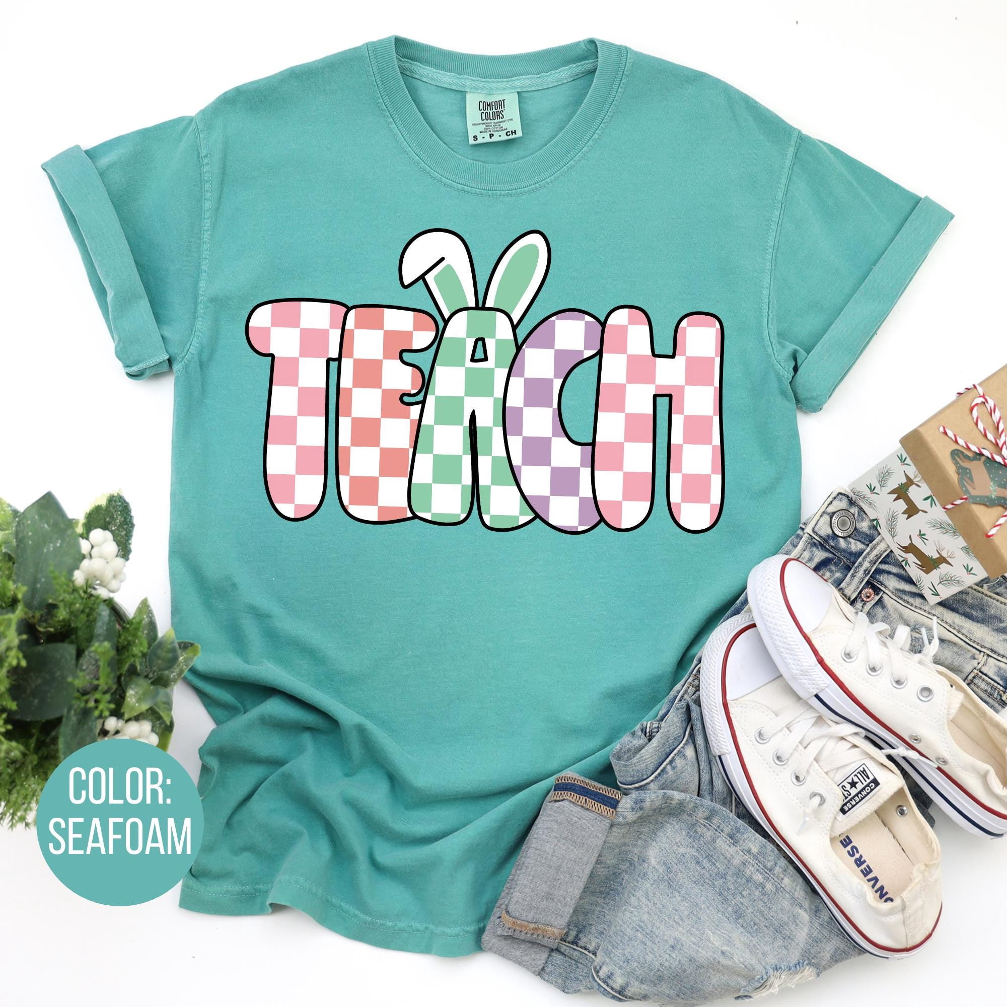 Checkered Easter Teach Shirt - Walmart.com