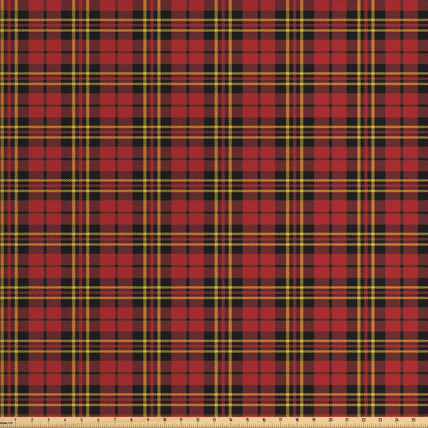 Ambesonne Checkered Fabric by the Yard Upholstery, Old Celtic British ...
