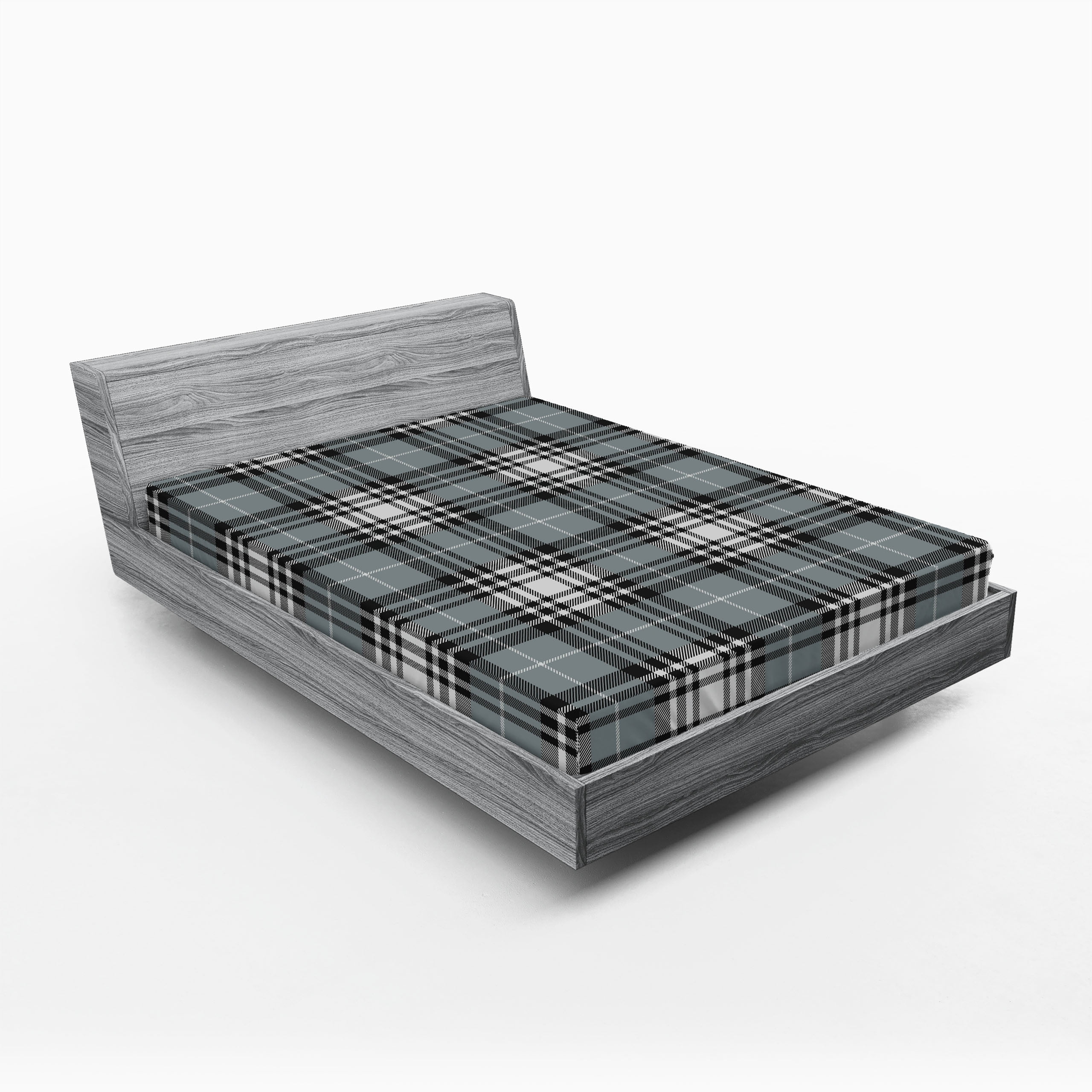 Checkered Fitted Sheet, Old Fashioned Plaid Tartan Dark Colors Classic ...