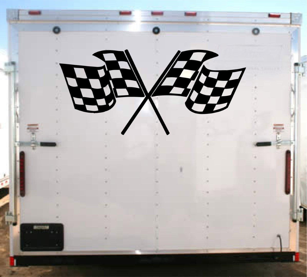 Checkered Flag Decal Trailer Racing Decal Trailer Sticker Graphics YT20 ...