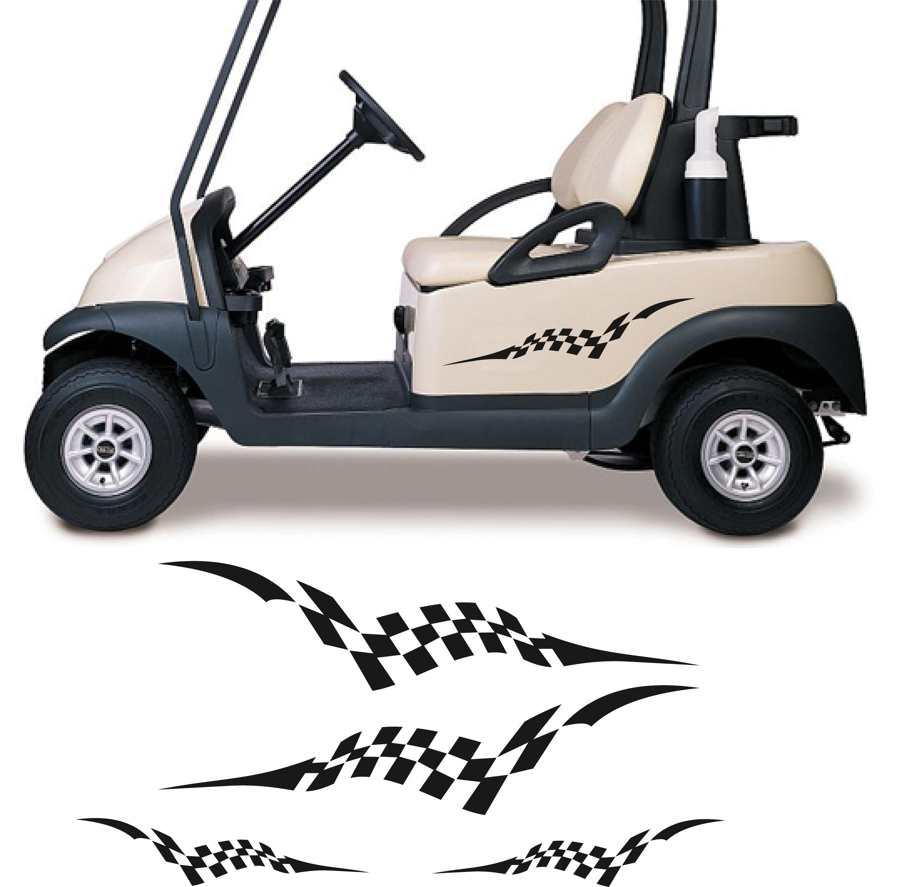 Checkered Flag Golf Cart Decals Accessories Go Cart Stickers GCC04 ...