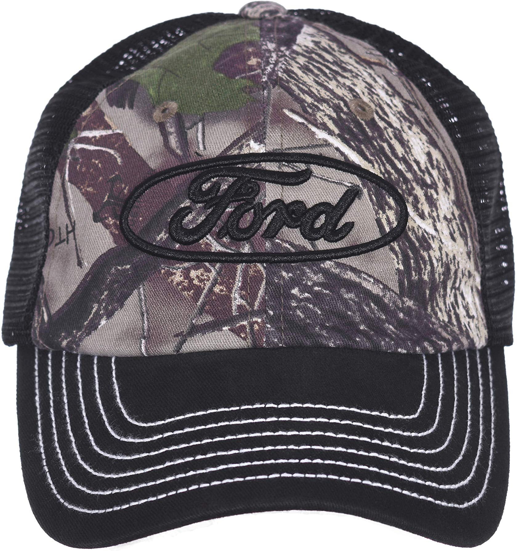 Ford Trucker Hat, Adjustable Mesh Back Cap, Woodland Camo, Lightweight ...