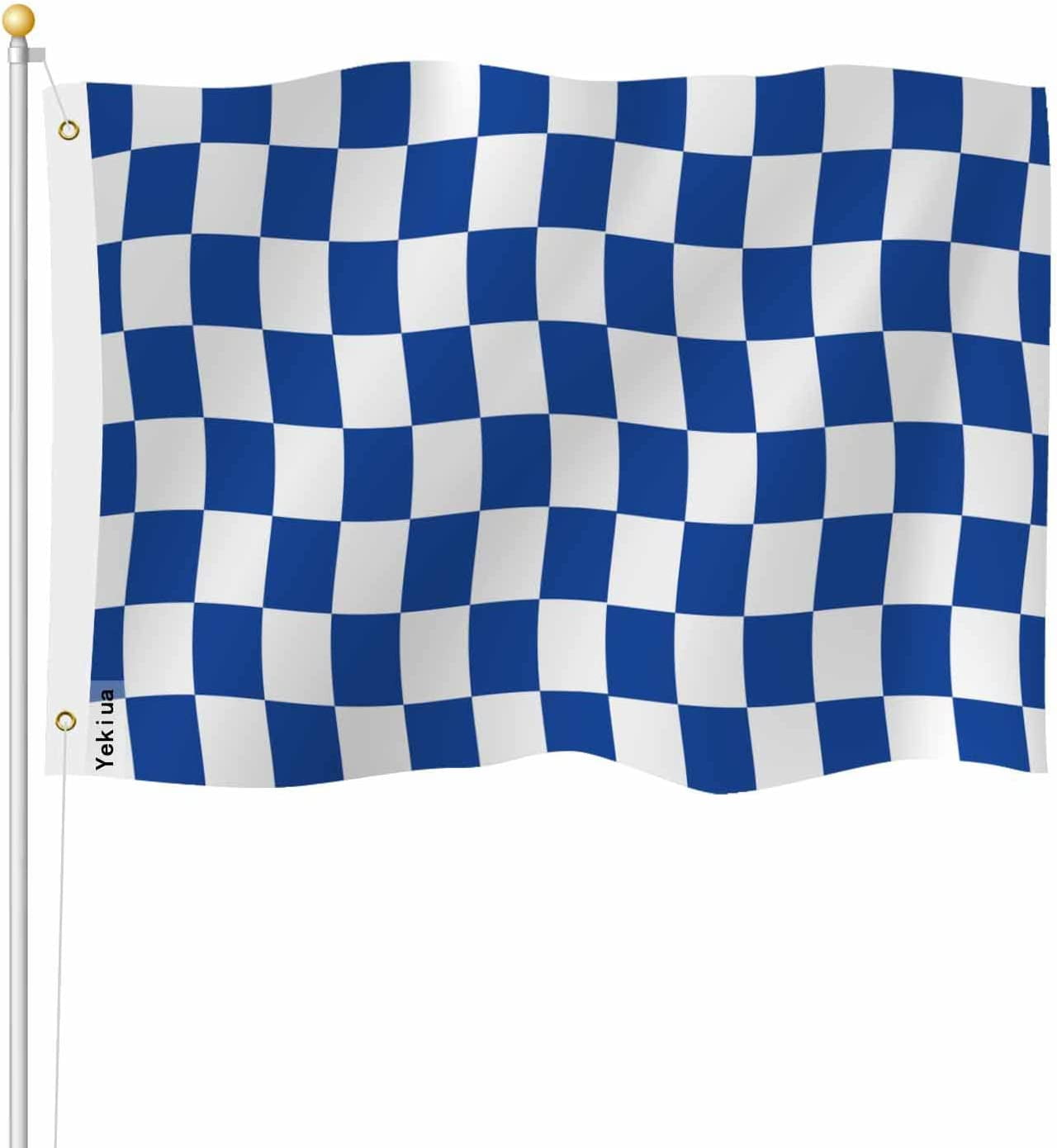 Checkered Flag Modern Chess Checkered Racing UV Fade Resistant Vivid ...