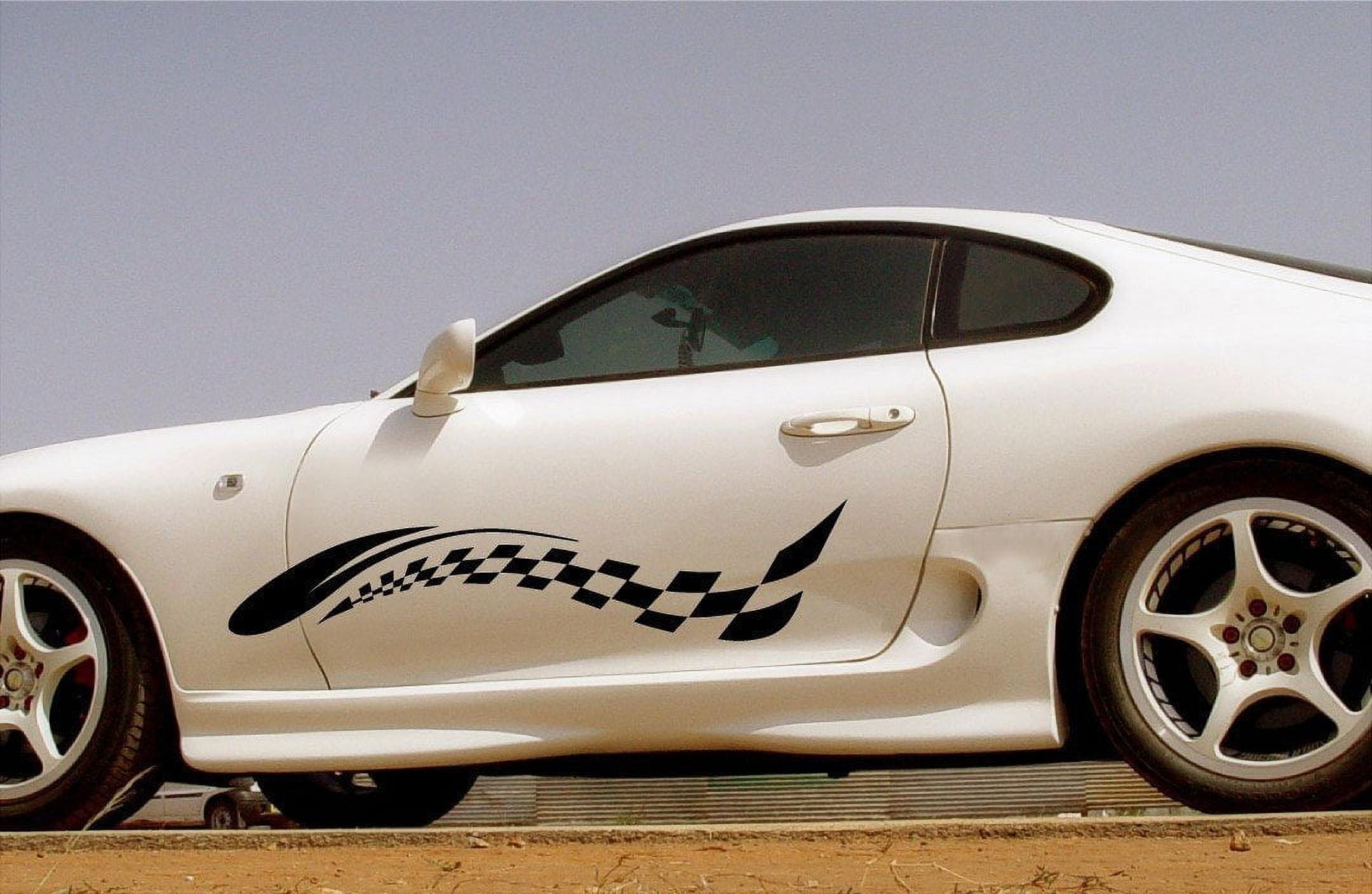 Checkered Flag Racing Trailer Decals Stickers Murals Set Auto Car Truck ...