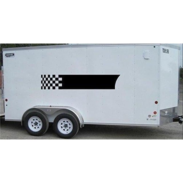 Checkered Flag Racing Trailer Decals Stickers Murals Set Auto Car Truck ...