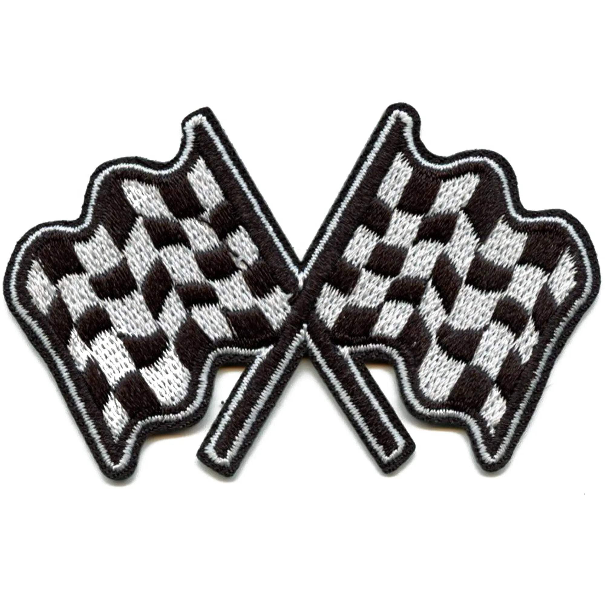 Checkered Flag Rally Patch Racing Car Marathon Embroidered Iron On ...