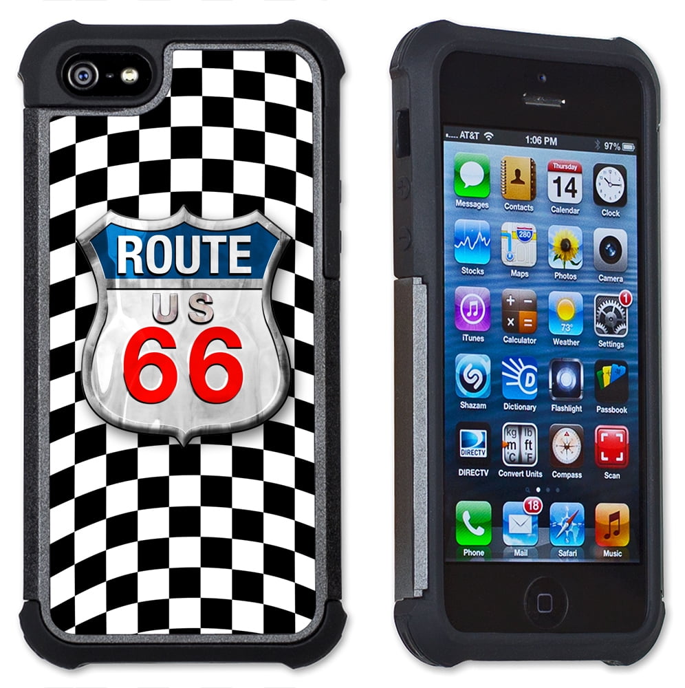 Checkered Flag Route 66 - Maximum Protection Case / Cell Phone Cover ...