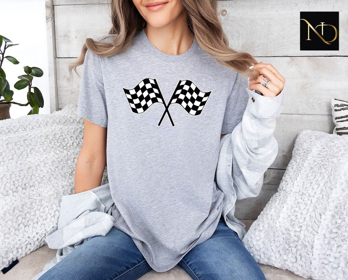 Checkered Flag Shirt, Race Life Motor Racing Sports Shirt, Racing Flag ...