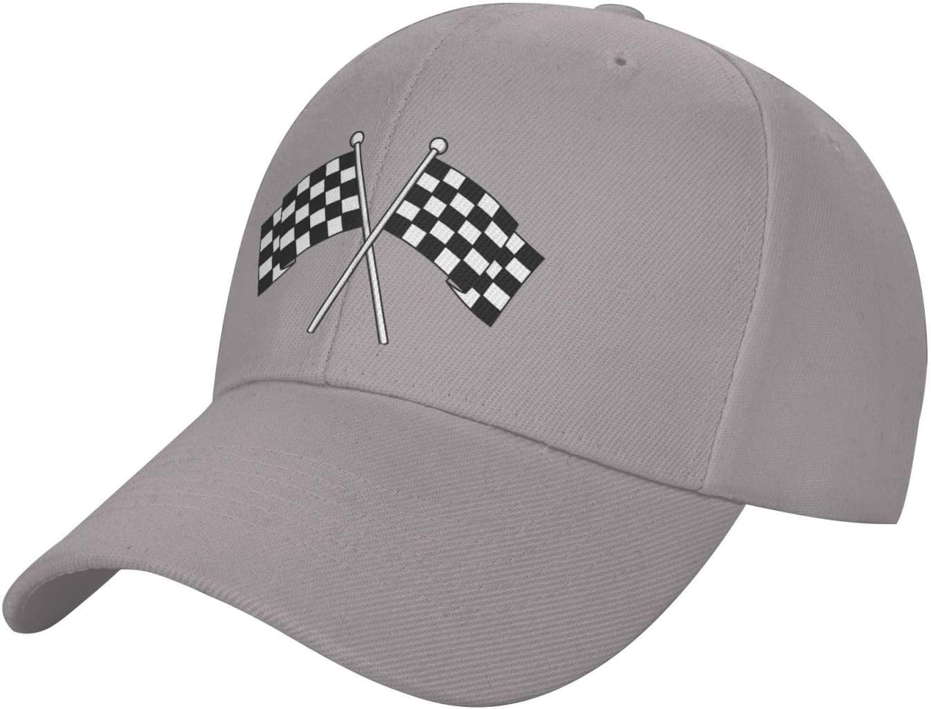 Checkered Flags Baseball Cap Men Women - Classic Trucker Hat Adjustable ...