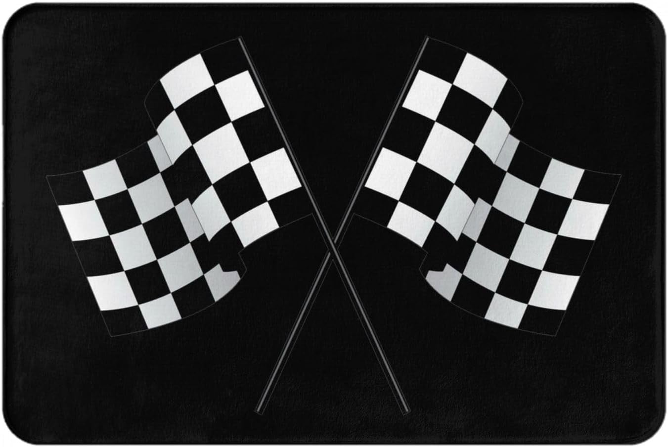 Checkered Flags Race Car Flag Indoor Doormat, Door Entrance Rug ...