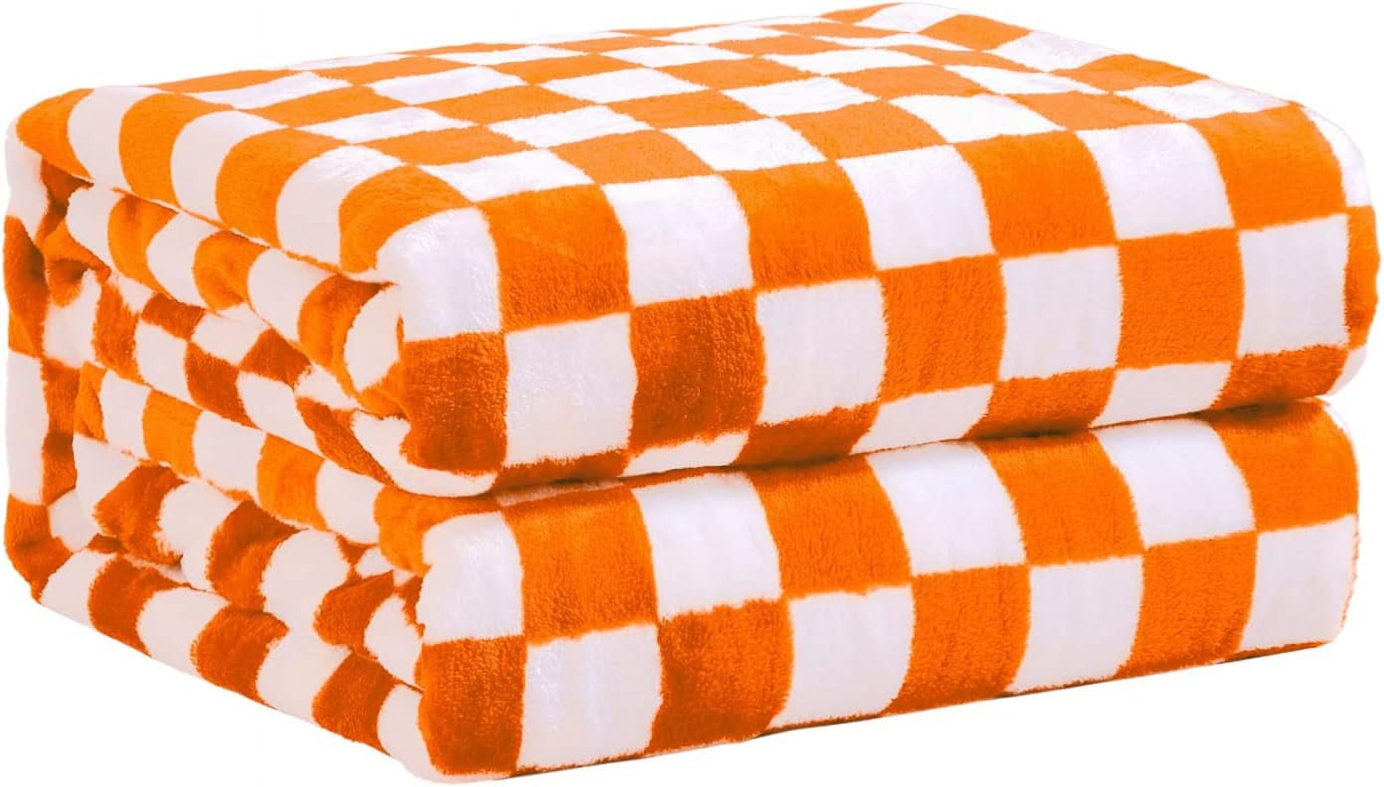 Checkered Flannel Fleece Throw Blanket Soft Cozy Checkerboard Grid ...