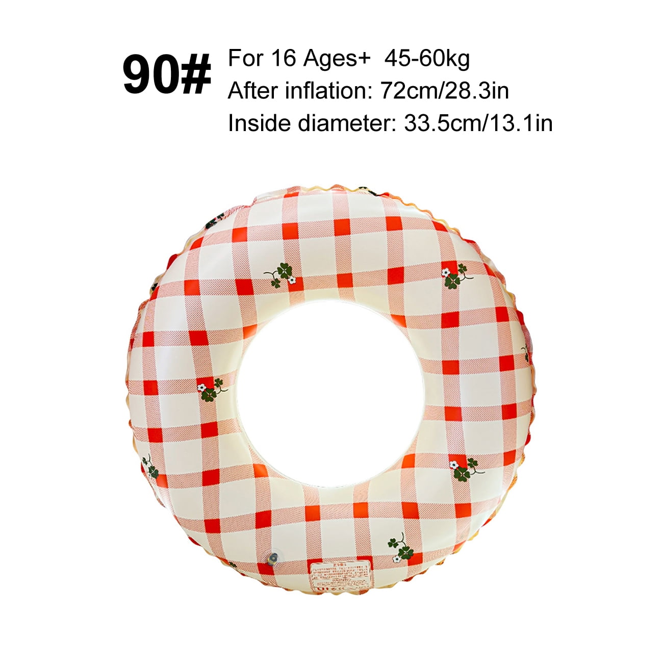 Checkered Flower Inflatable Swimming Pool Floats，Floating Object Summer ...