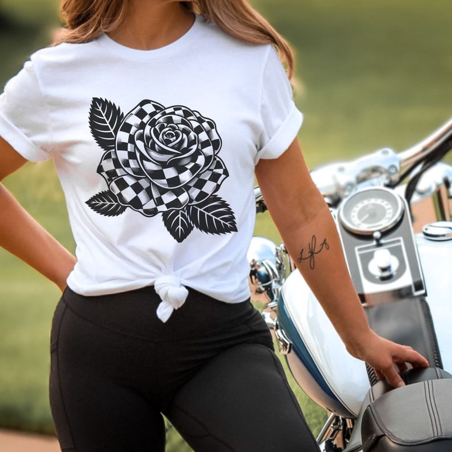 Checkered Flower S1Hirt, Rose T1S1Hirt, Checker Rose hirt, Floral R ...