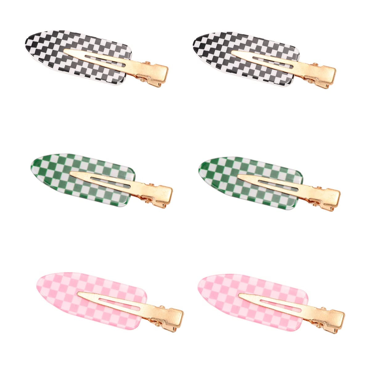 Checkered Hair Clip No Bend Hair Clip No Crease Hair Clips Tiny Hair ...