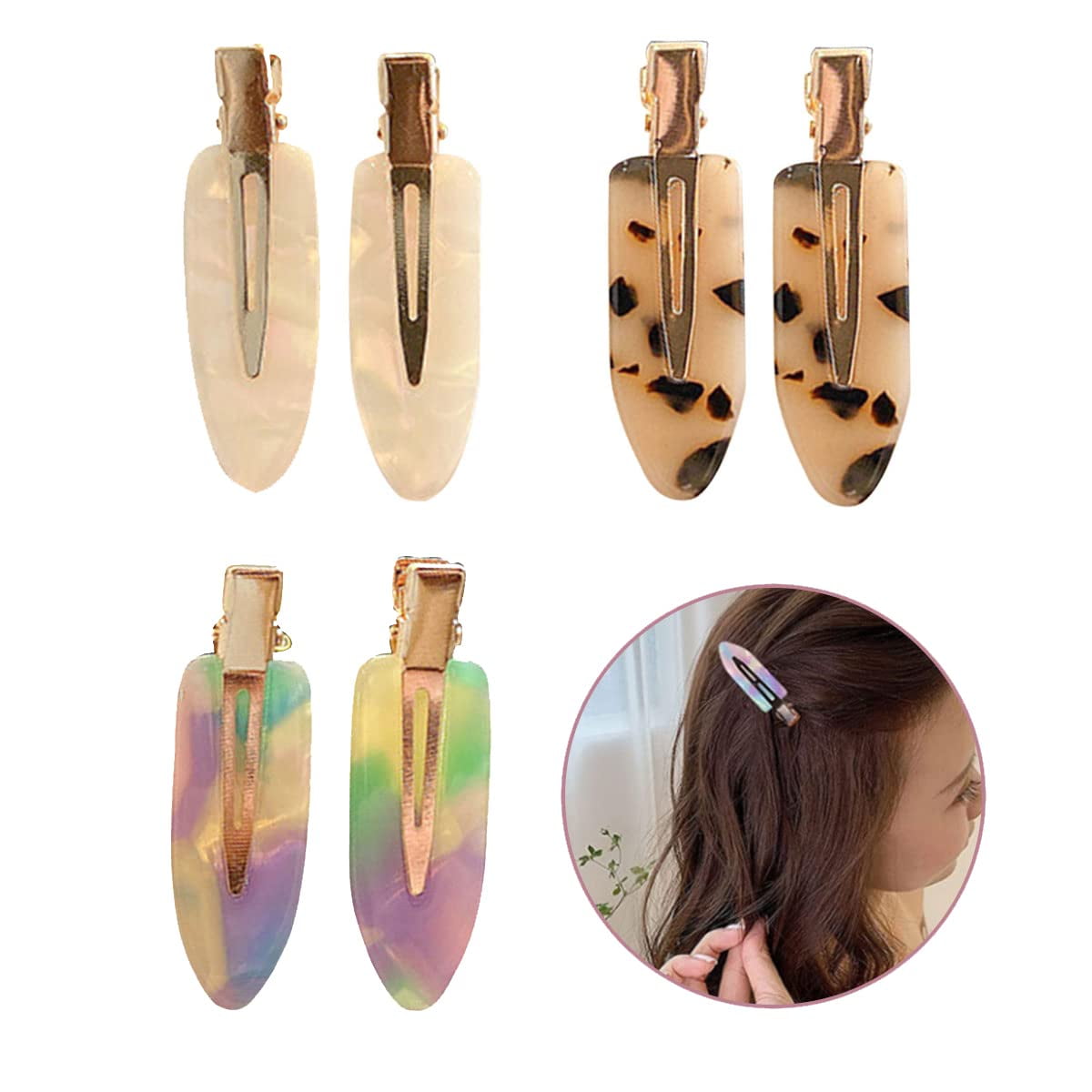 Checkered Hair Clip No Bend Hair Clip No Crease Hair Clips Tiny Hair ...