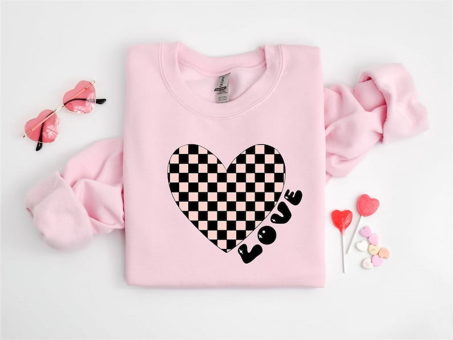Checkered Heart Shirt, Retro Love Checkered Shirt,Couples Matching ...
