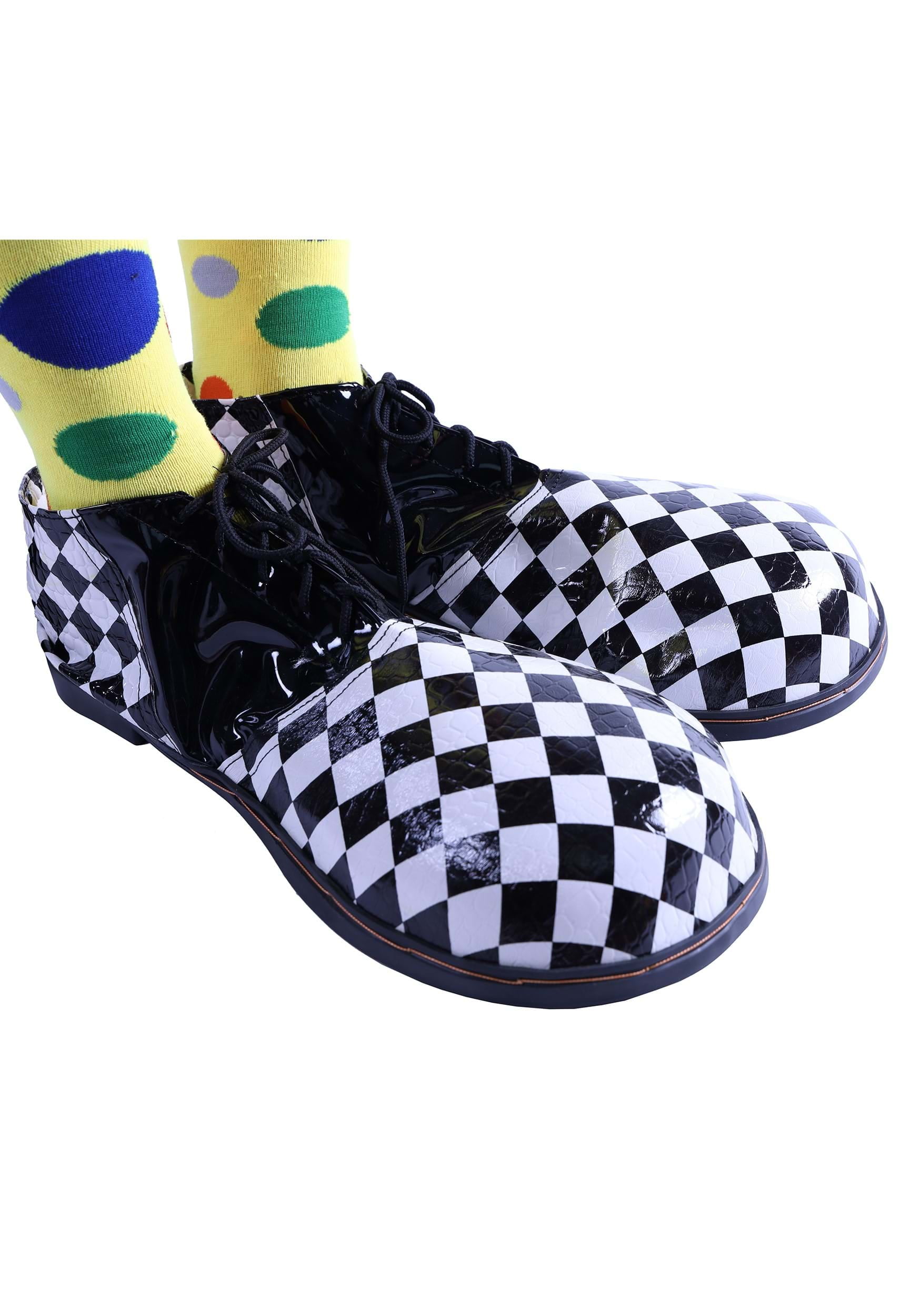 Jumbo Checkered Clown Shoe - Adult Size, Perfect for Halloween Costume ...