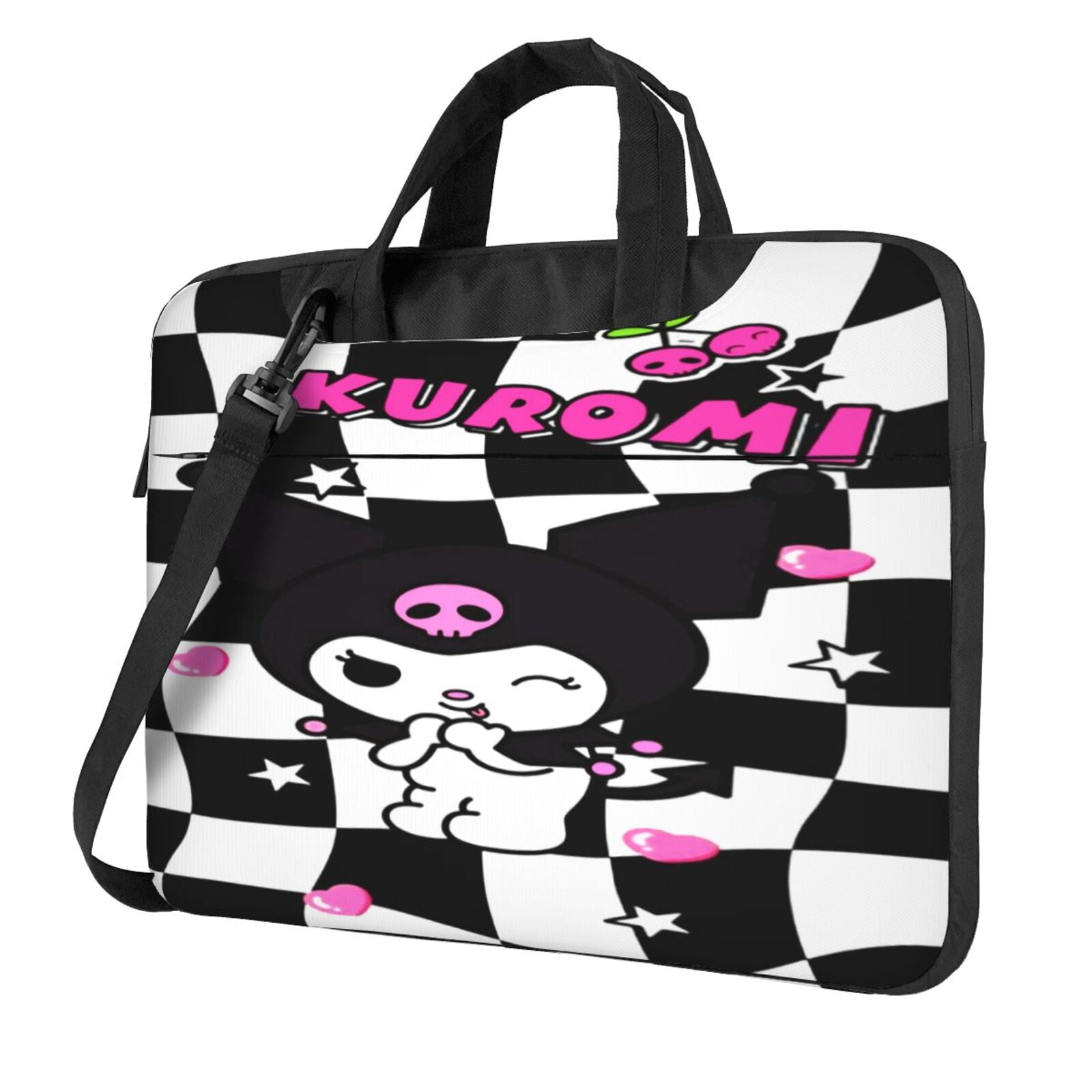 Checkered Kuromi Laptop Bag Laptop Case Shoulder Laptop Bag with Padded ...