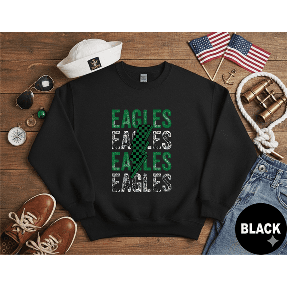 Checkered Lightning Bolt School Spirit Cheer Pride Festive Holiday ...