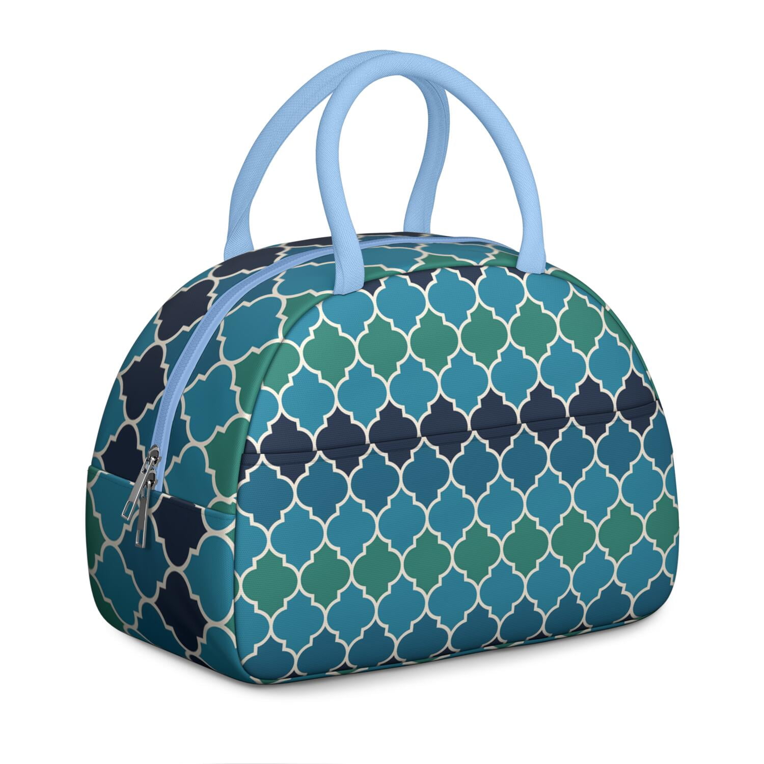 Checkered Lunch Bag for Women – Colorful Retro Checkerboard Print with ...