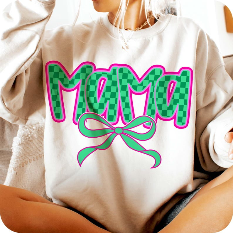 Checkered Mama St. Patrick's Day Sweatshirt, Preppy St. Patty's Day ...