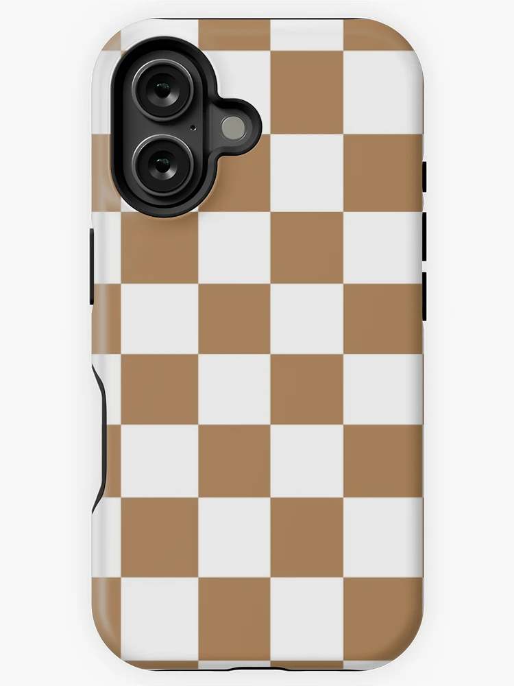 Checkered Pattern Ginger Phone Case Compatible with iPhone 16 15 14 13 ...